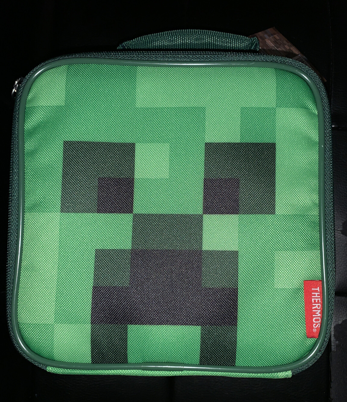 Minecraft School Soft Lunch Bag Tote Kit Boys Square Creeper Green ...
