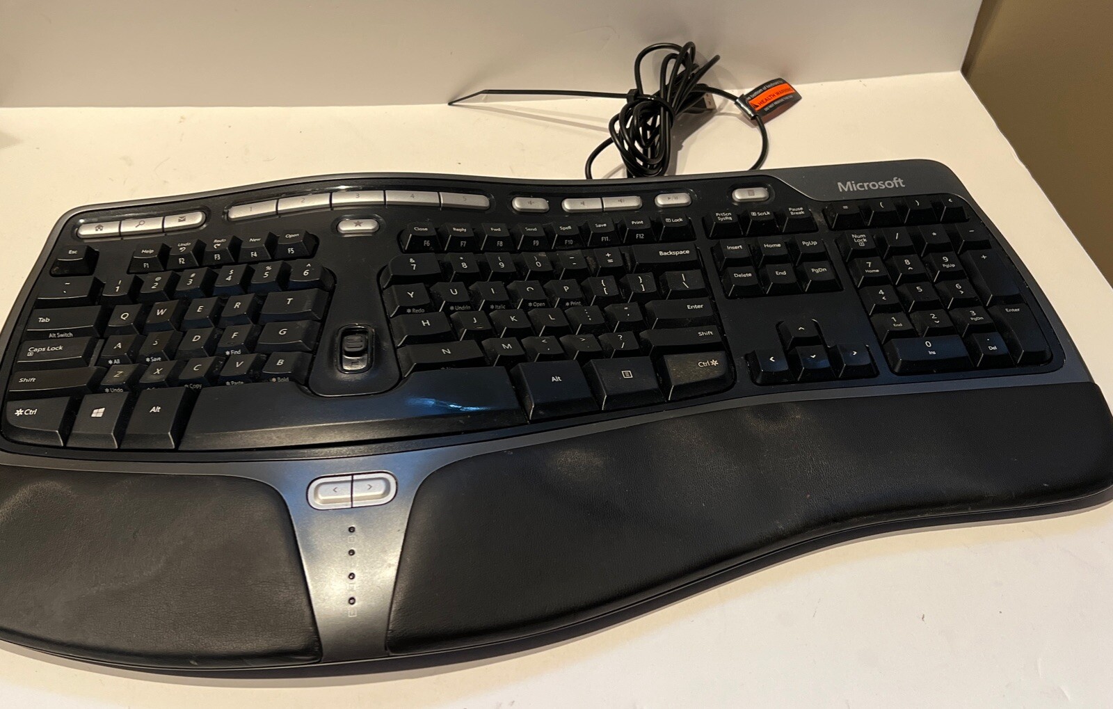 Microsoft Natural Ergonomic Keyboard 4000 v1.0 Model 1048 KU-0462 ...