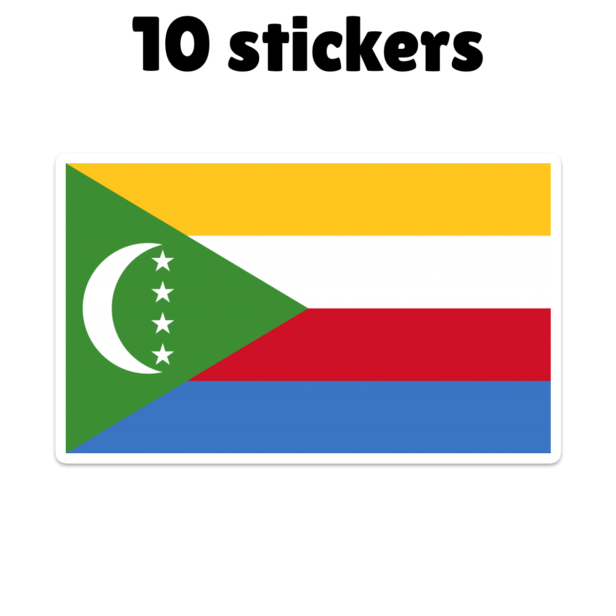 Comoros Flag Sticker Decal Vinyl Fade & Waterproof | eBay Australia