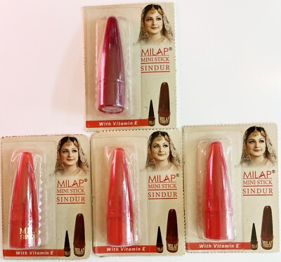 Milap Sindur / Sindoor Stick Red and Maroon stick kumkum Set of 4 | eBay