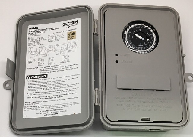 Grasslin Timer, Intermatic Mechanical Time Switch 24 hour,GM40 for sale ...