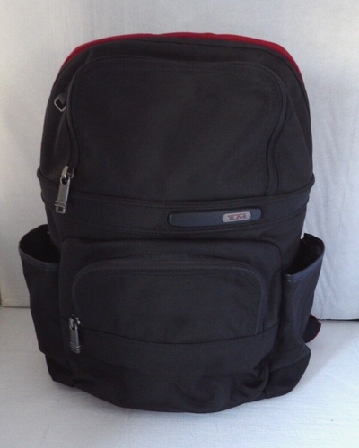 Authentic TUMI Black & Red Pre-owned Men's Large Backpack | eBay