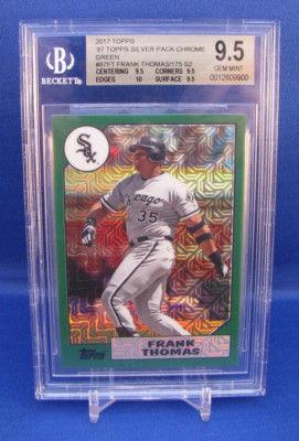 2017 Topps "FRANK THOMAS" '87 Topps Silver Pack Chrome ~ BGS 9.5 ~ SN ...