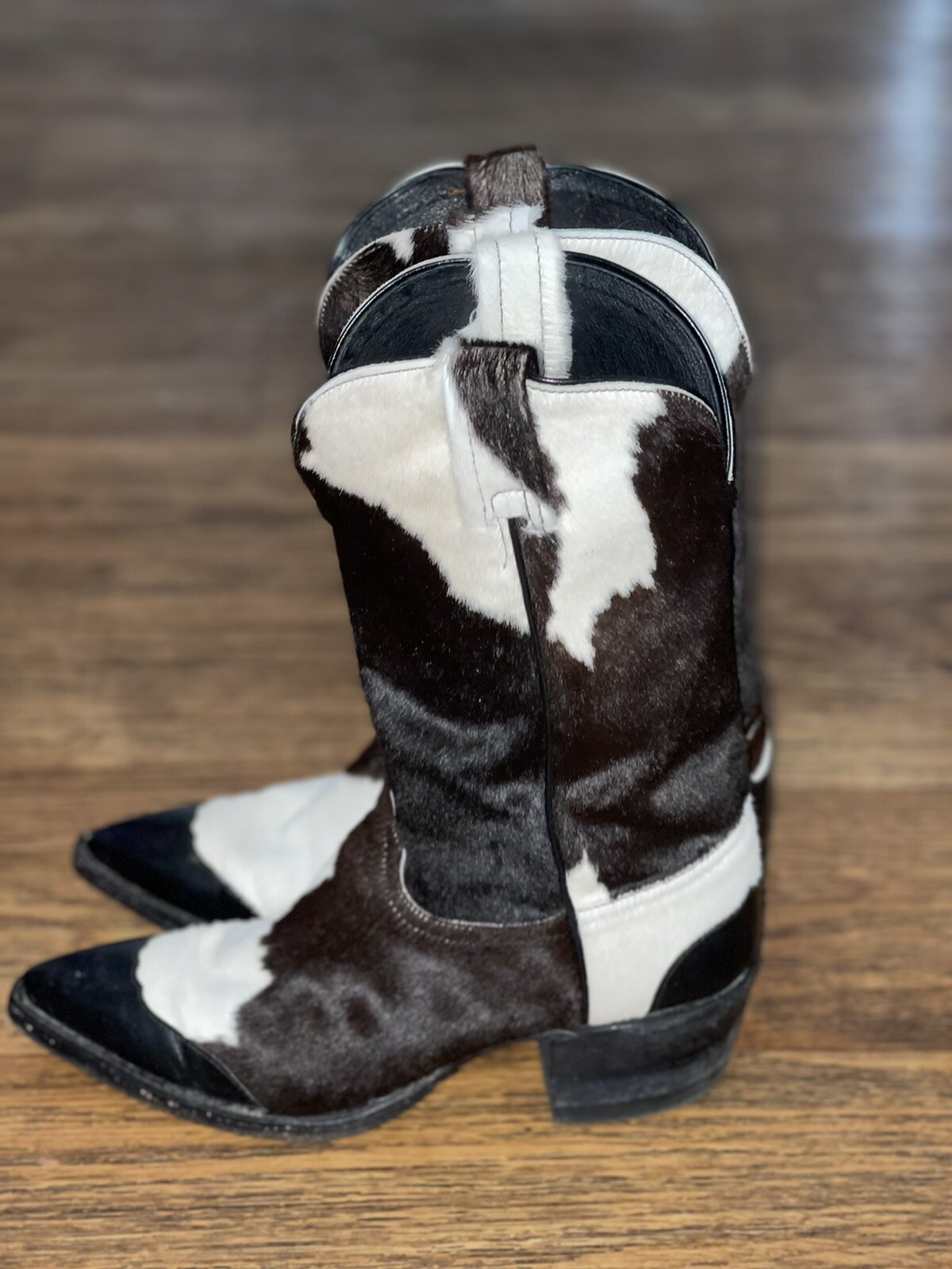 TONY LAMA RARE Calf Hair On Cowhide Pony Boots Size 6… - Gem