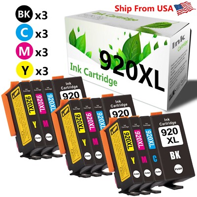 12PK 920XL 920 XL Ink Cartridge Used For HP Officejet 6500 6000 Printer ...