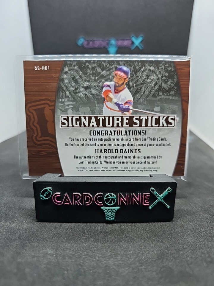 2024 Leaf Lumber Harold Baines Signature Sticks Relic Auto /6 Chicago ...