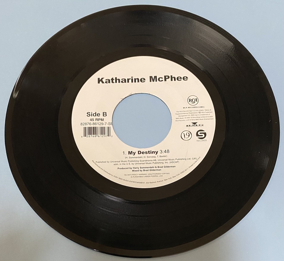 KATHARINE McPHEE “ Somewhere Over The Rainbow / My Destiny “ 45 ...