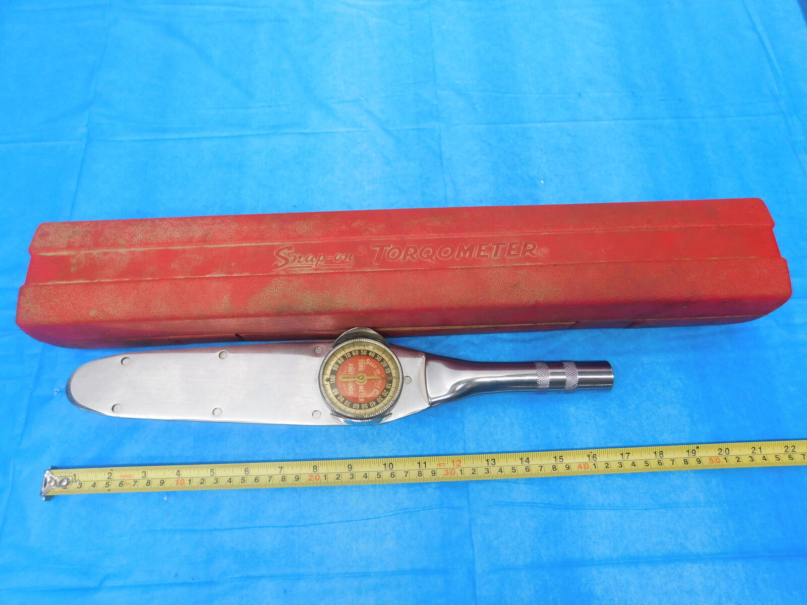 SNAP ON 1/2" SQUARE DRIVE TORQOMETER 0 - 100 FOOT - POUNDS OAL 15 3/4 ...