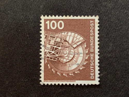 GERMANY WEST DEUTSCHE BUNDESPOST 1975 INDUSTRY TECHNIC 100 BROWN FORDER ...