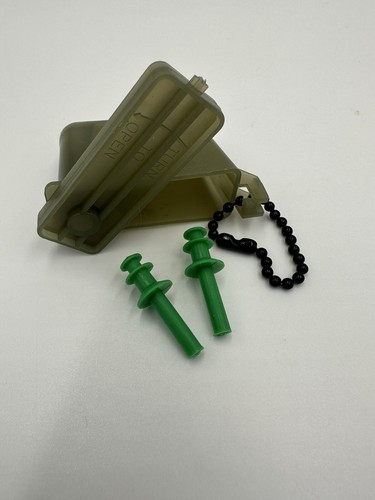 Military Issue Ear Plugs with Case & Chain - Army & Marine Corps Ear ...