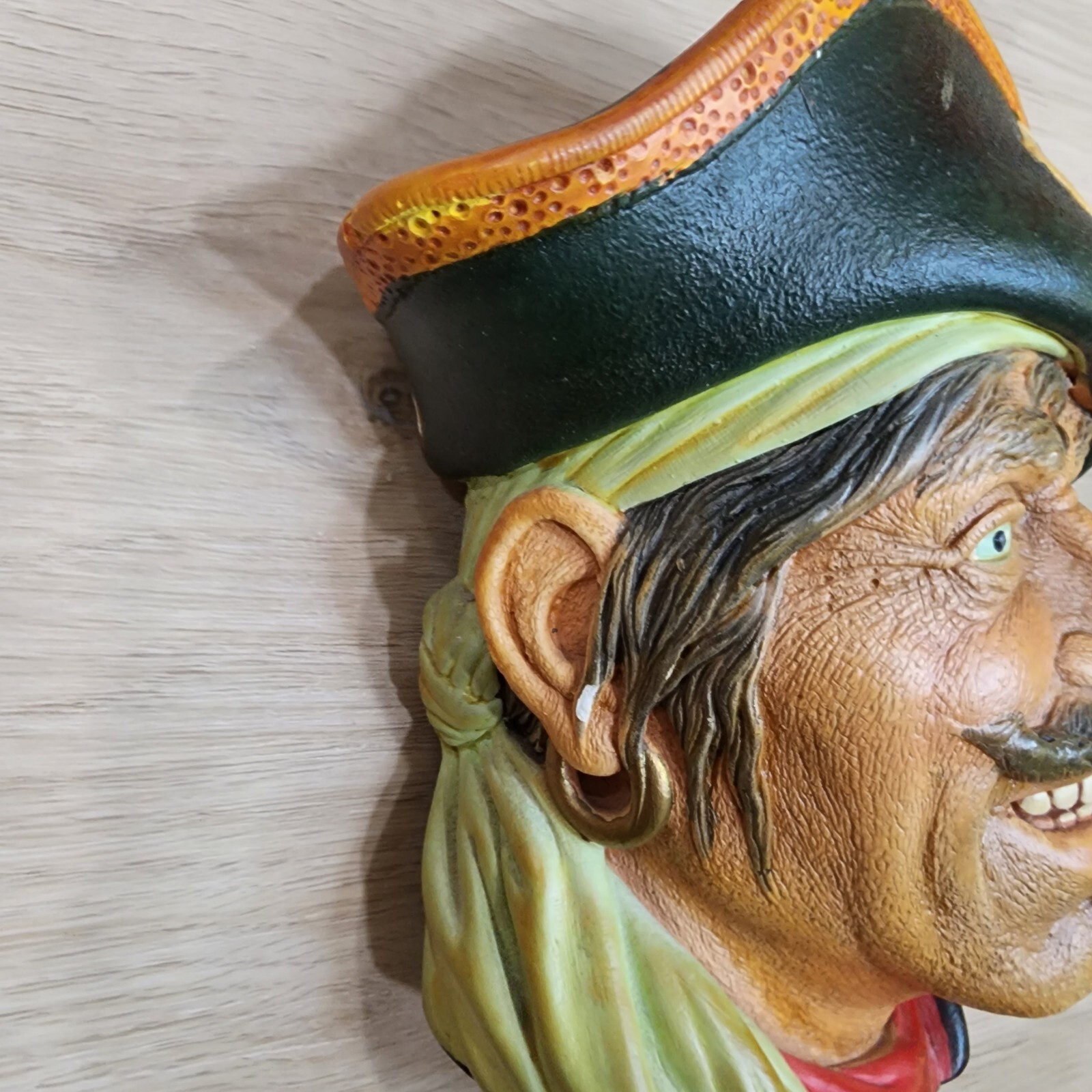 Vintage Bosson style Chalkware Captain Kidd Pirate Head | eBay
