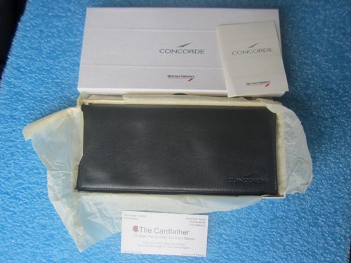BRITISH AIRWAYS CONCORDE AIRPLANE CALF LEATHER INTERNATIONAL CHECKBOOK ...
