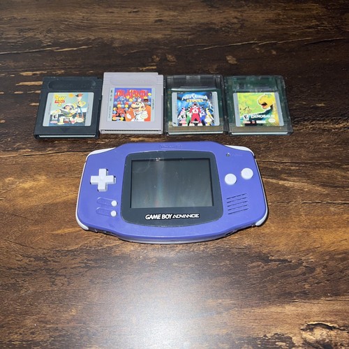 Nintendo GameBoy Game Boy Advance Indigo Purple Handheld Tested Working ...