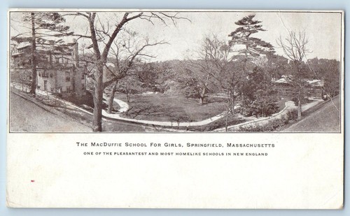 Springfield Massachusetts Postcard MacDuffie School For Girls Building ...