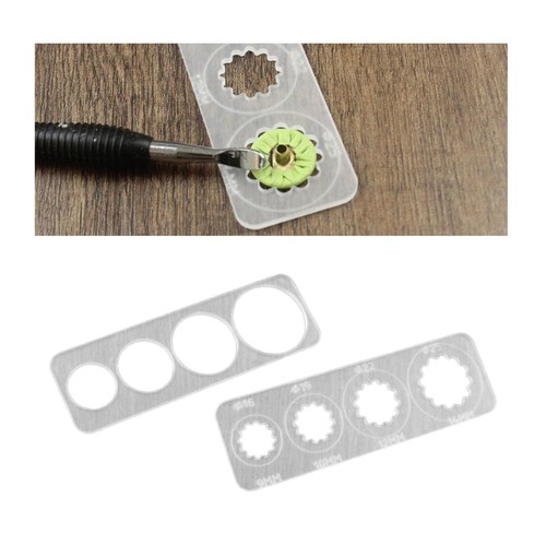 2x Leather Craft Snap Button Mold Round Press Clear DIY 4 Holes Button ...