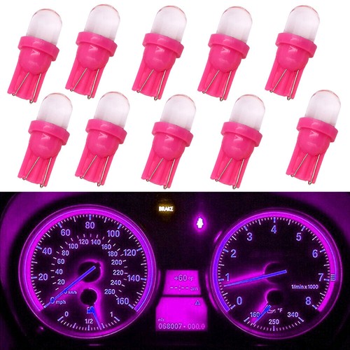 10x DC 12V 5W T10 194 168 158 W5W 501 Pink LED Side Wedge Car Light ...