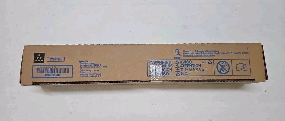 Genuine Konica-Minolta TN514K A9E8130 Bizhub C458 C558 C685 Toner ...