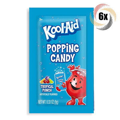 6x Packets Kool-Aid Tropical Punch Fruit Flavored Popping Candy | .33oz ...