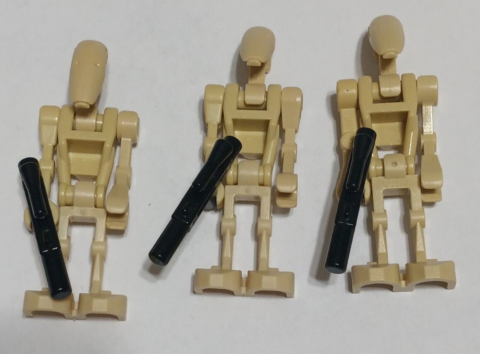 Lego Star Wars Battle Droid Lot Of 3 w/ Blasters Minifigures sw0001c ...