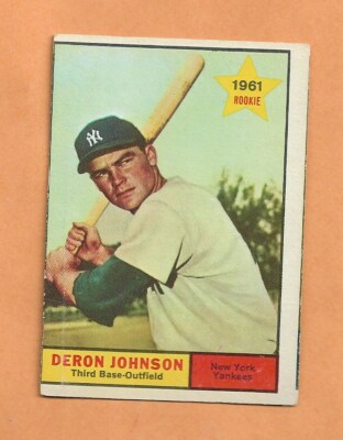 DERON JOHNSON ROOKIE YANKEES TOPPS 1961 CARD # 68 | eBay