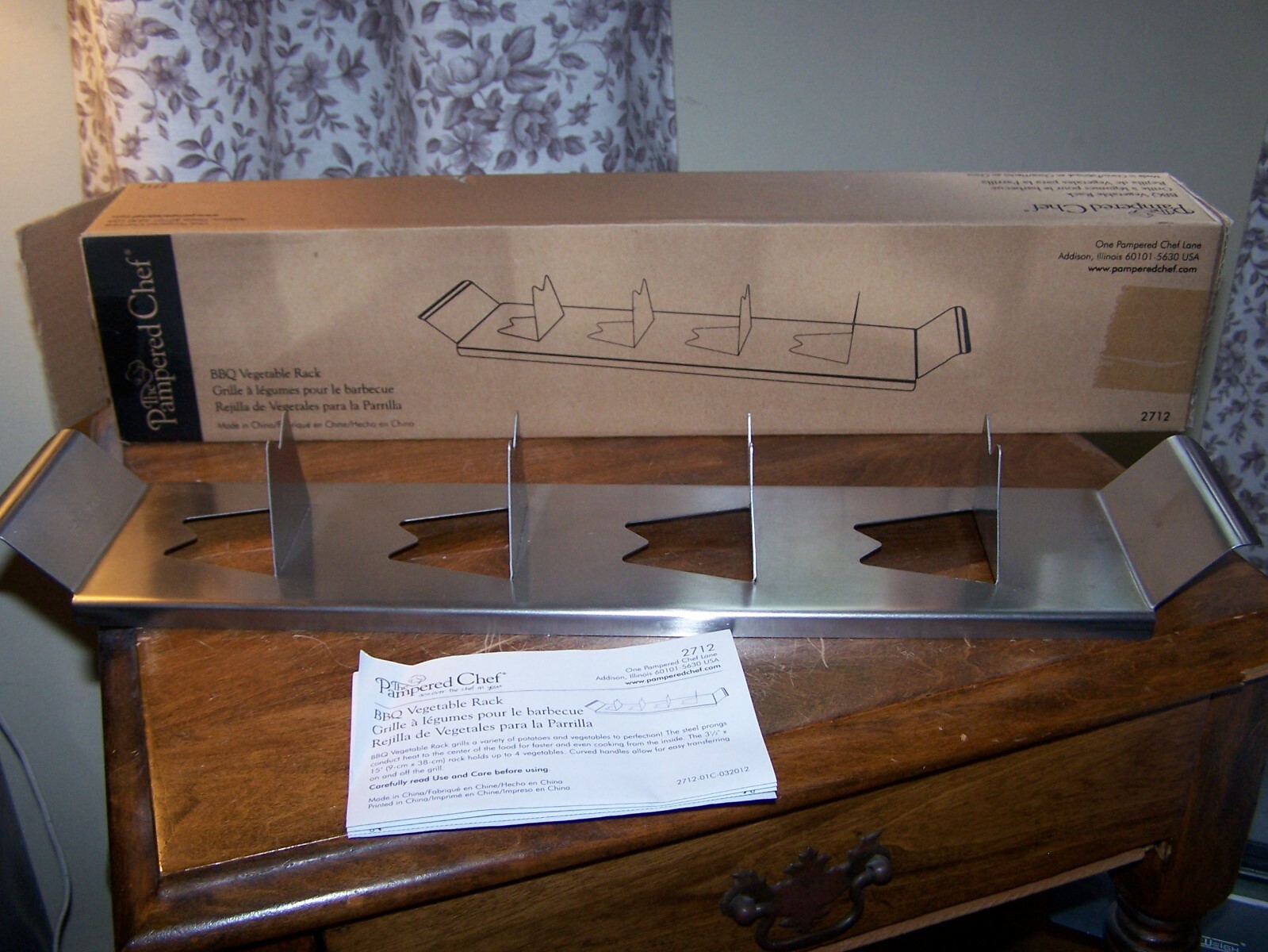 NEW PAMPERED CHEF STAINLESS STEEL BBQ VEGETABLE RACK #2712 NIB | eBay