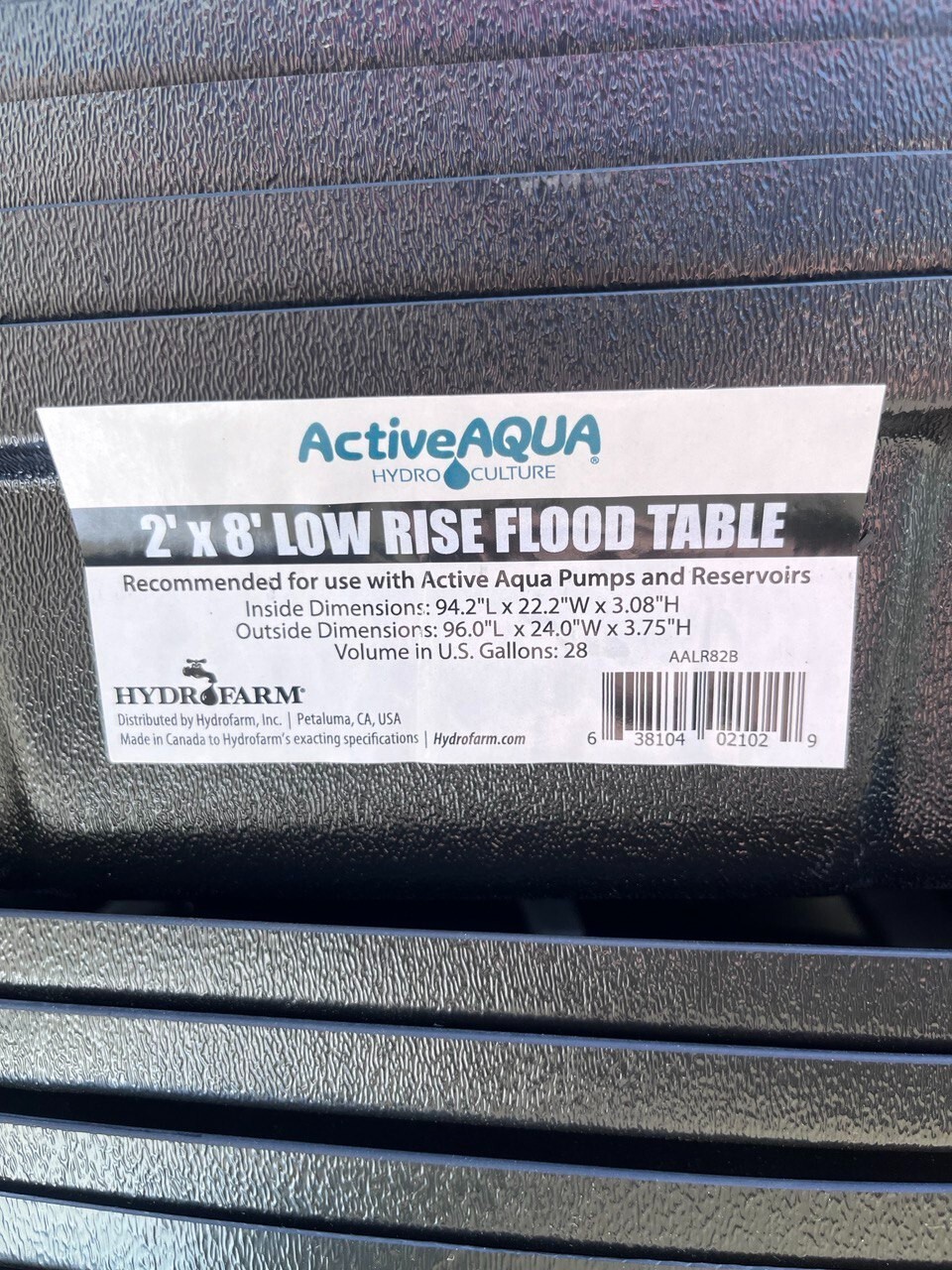 1 Pcs Low Rise Plant Hydroponic Flood Table 2 FTx8 FT 28 Gal Capacity ...