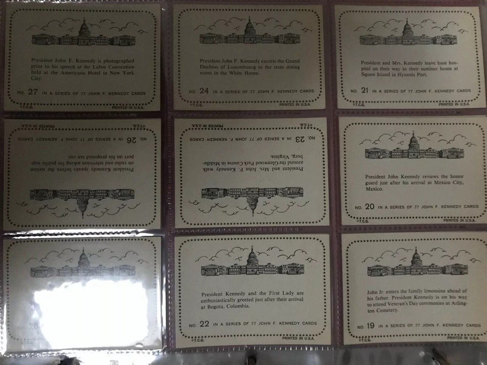 Full Set of 1964 Topps Vintage 77 John F. Kennedy JFK cards | eBay