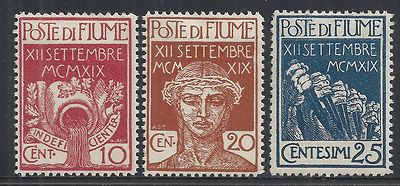 Fiume stamps 1920 MI Militairy stamps 2-4 MLH VF | eBay