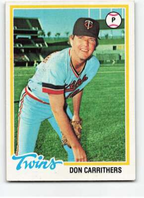 1978 Topps #113 Don Carrithers VG/EX Very Good/Excellent Twins ID ...