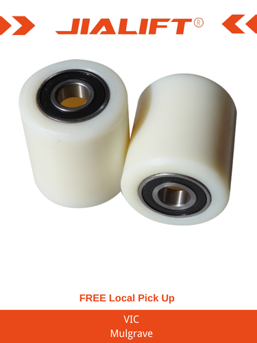 2 Solid Nylon Pallet Jack Wheels 80*70 including bearings Pallet Truck ...