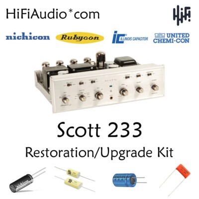 Scott 233 tube amp amplifier restoration repair upgrade rebuild kit ...