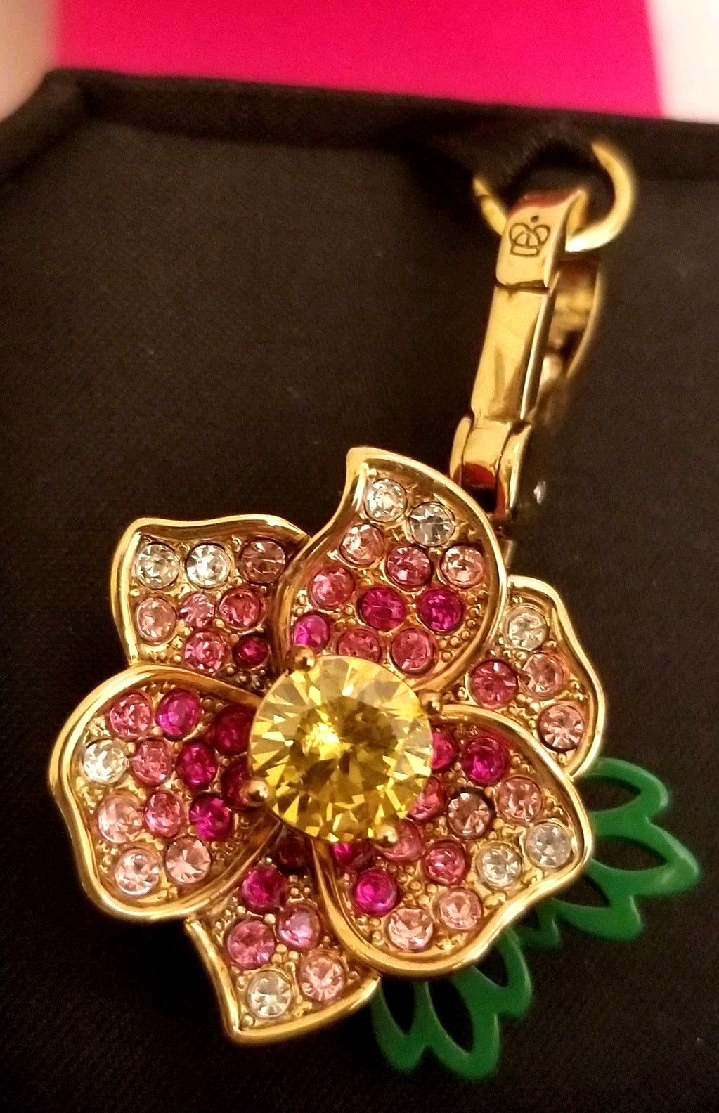Free Ship NEW IN BOX NWT Juicy Couture Pink Yellow Flower Charm ...
