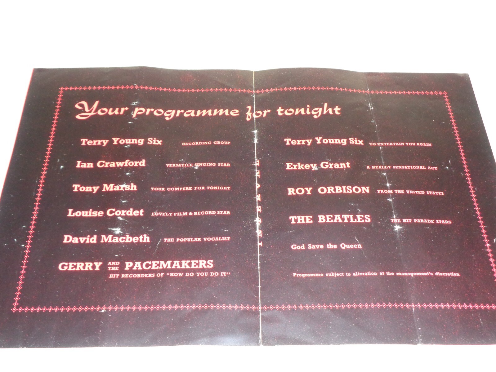 Beatles 1963 Woolwich Granada London Rare Program w/ Set List for ...