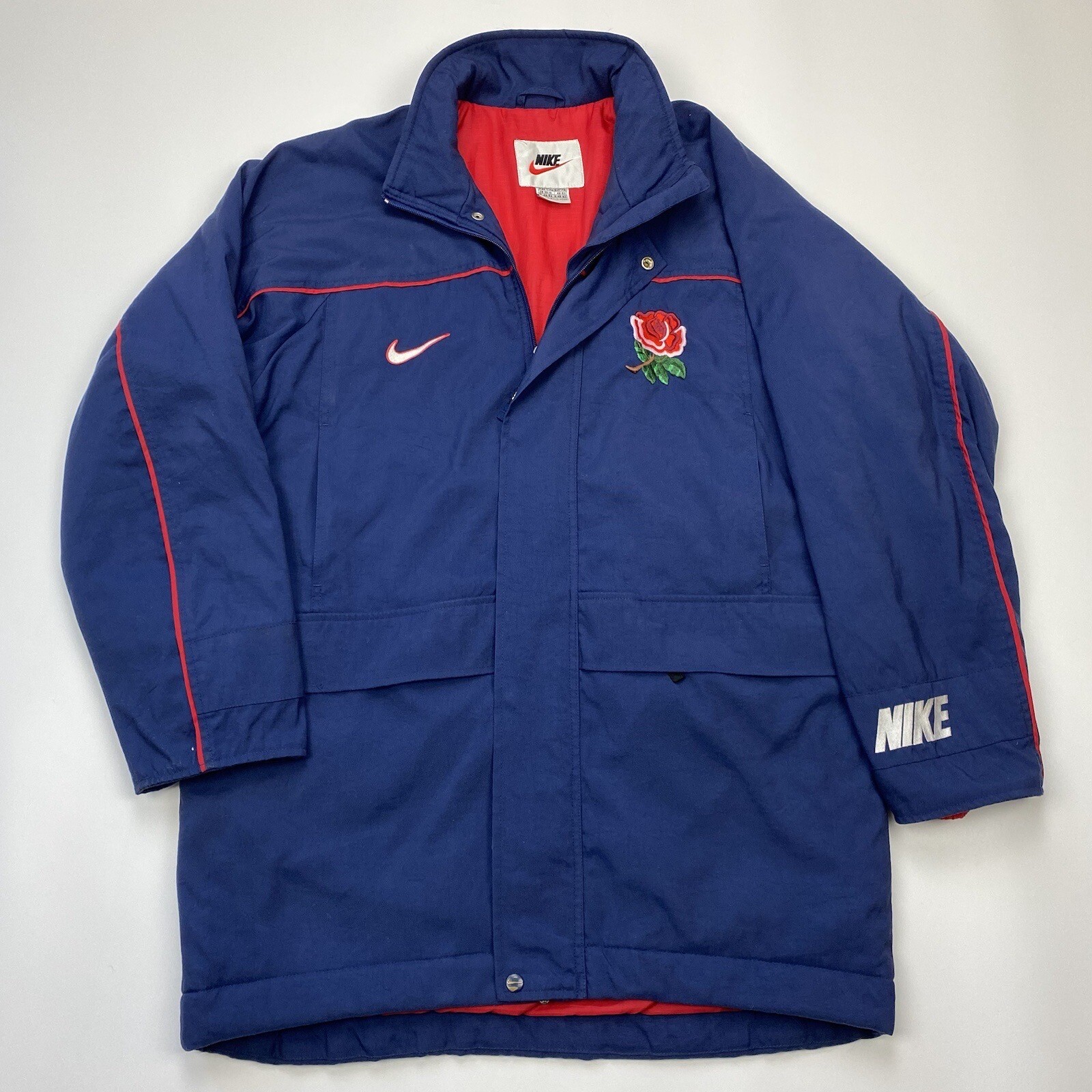 Vintage England 2000s Rugby Coat Jacket NIKE Size Med… - Gem