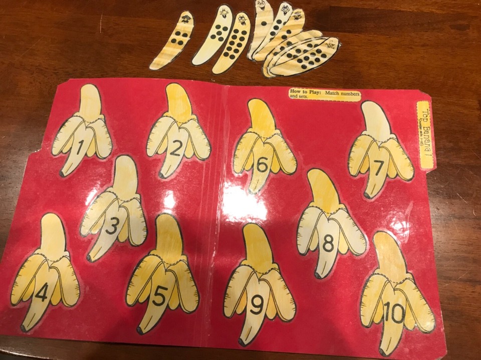 Top Banana!! Number Sets 1-10 Grade K math file folder game teacher | eBay