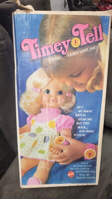Vintage Mattel Timey Tell Doll w/watch in Original Box RARE | eBay