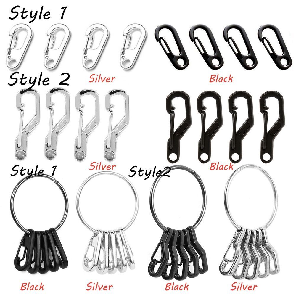 Release EDC Key Ring Carabiner Keychain Spring Hooks Keys Clip Keyring ...