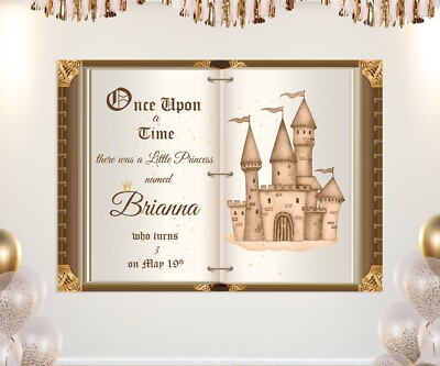 CUSTOM Once Upon a Time Princess Birthday Party Theme Fairytale Book ...