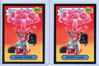 Garbage Pail Kids 30th Anniversary BRAINY JANIE/JENNY GENIUS Black ...