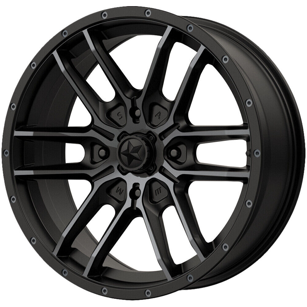 4-MSA Offroad M43 Fang 18x7 4x156 +10mm Black/Tint Wheels Rims 18" Inch ...