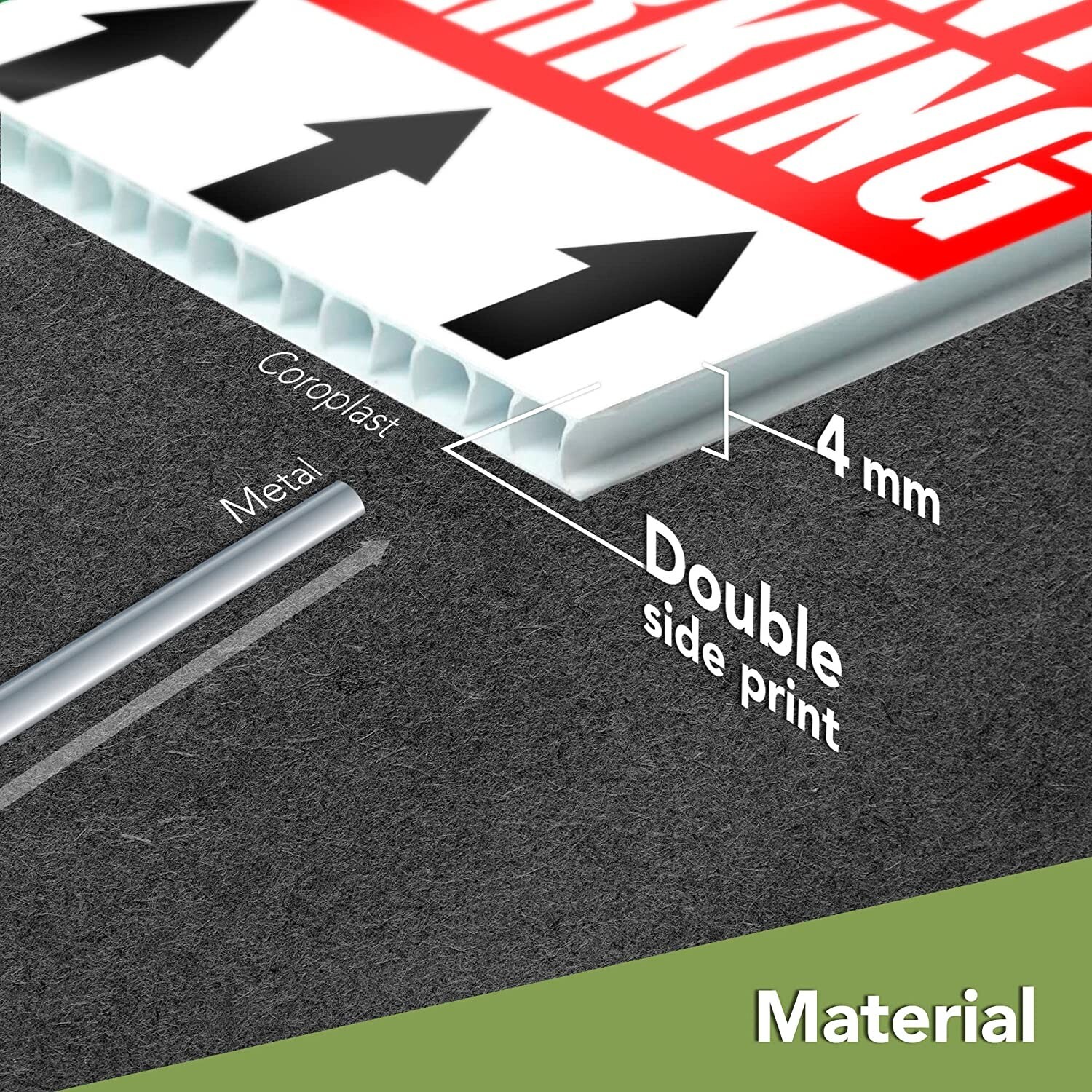 6 PC Event Parking Signs with Arrows, Double Sided Wedding Parking ...