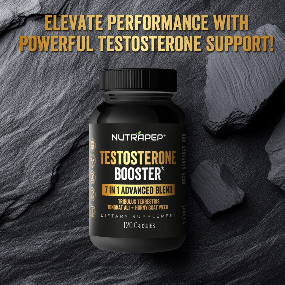 NutraPep Testosterone Booster Supplement for Men - Natural Energy ...