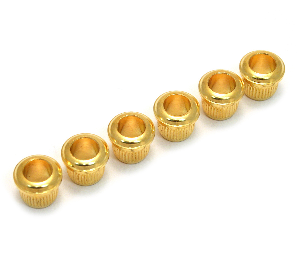 (6) Gold Metric Vintage Style Press-In Guitar Tuner Bushings TK-MPB-G ...