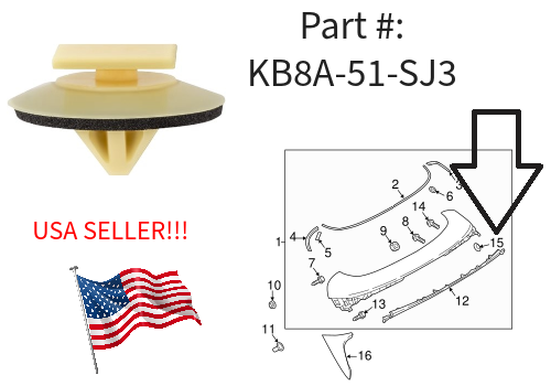 16 NEW LIFTGATE/SPOILER MOULDING CLIPS! FITS 2017-ON MAZDA CX-5 CX-30 ...