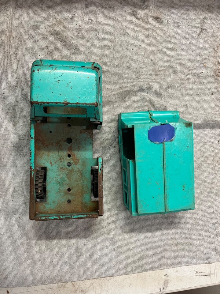 Structo Camper Truck aqua green blue vintage toy Whitewalls | eBay