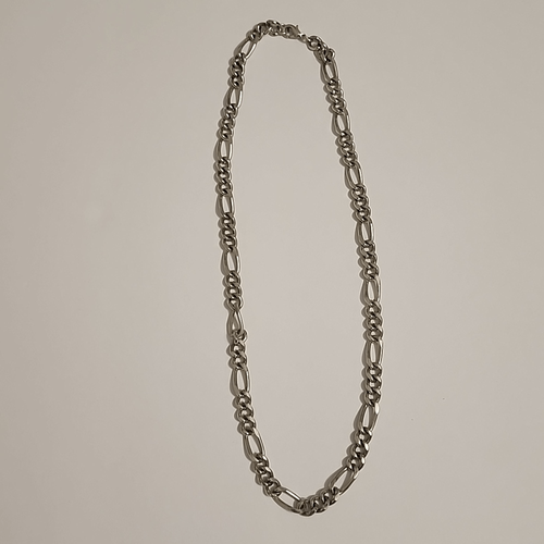 Figaro Style Link Chain Necklace Silver Tone Mens Womens Thick | eBay