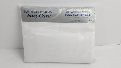 Tastemaker by Stevens Soft Washable No Iron Full Flat Sheet w/ Box ...