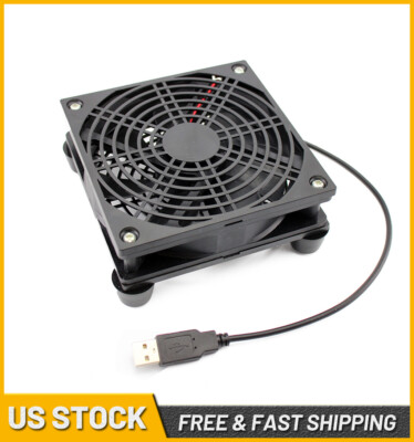 120mm USB Cooling Fan External Desktop Cooler Stand for Router Modem ...