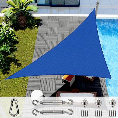 Triangle Sun Shade Sail Patio Awning Outdoor Pool Garden Canopy Shelter ...