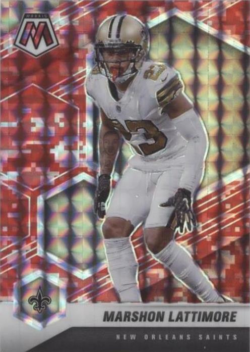 2021 Panini Mosaic - Marshon Lattimore #147 Red Camo Mosaic Prizm for ...
